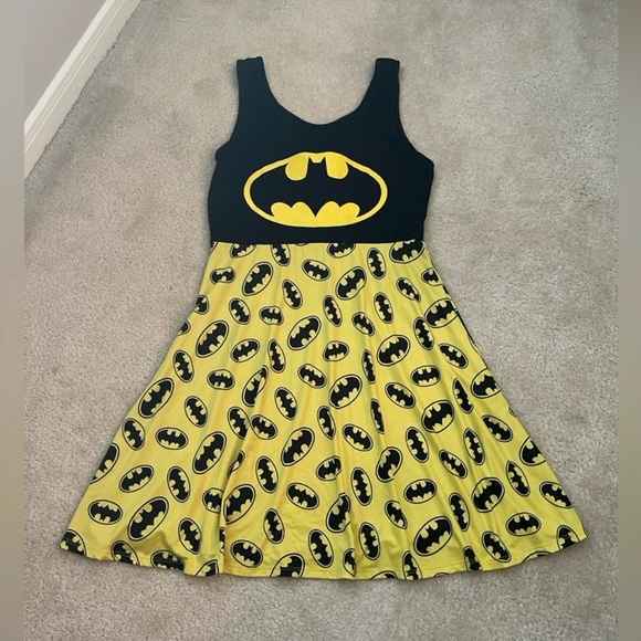 Dresses | Womens Batman Costume Dress Black And Yellow Size Medium ...